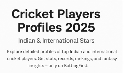Cricket Players 2025 Stats, Records & Profiles | BattingFirst epic elegance